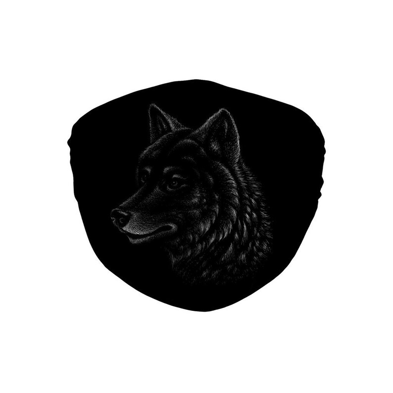 Wolf Mask Wolf Face Mask With Filter Beautiful Wolf Chalk Art Design - Etsy