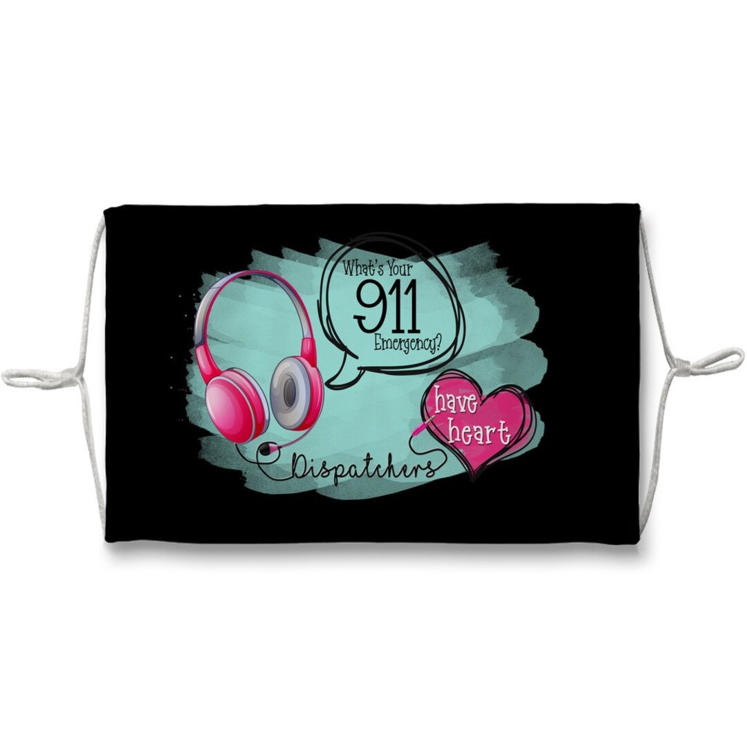 911 Dispatcher Face Mask With Nose Wire, Carbon Filter & Adjustable Ear ...