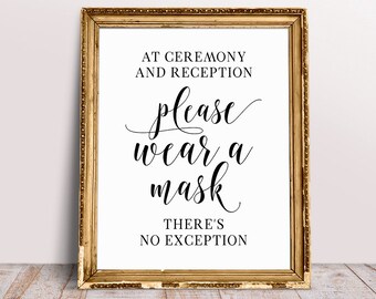 Wedding Mask Sign - Etsy
