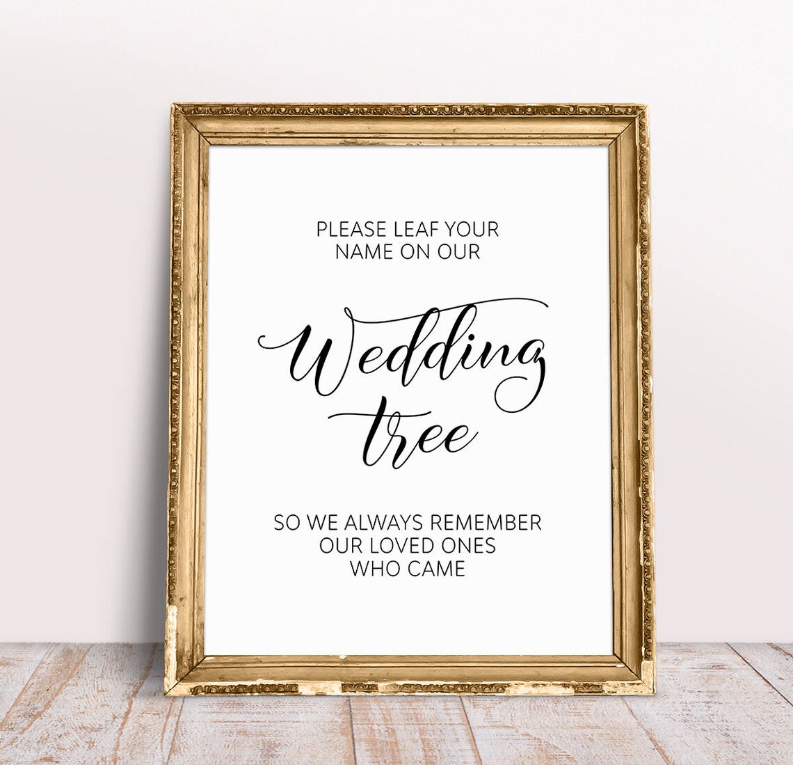 Please Leaf Your Name on Our Wedding Tree Wedding Tree Sign - Etsy