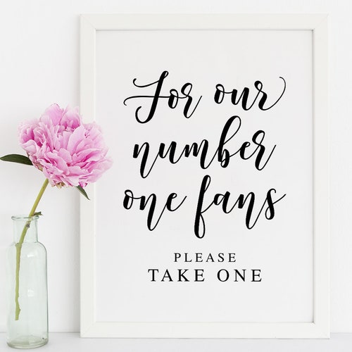 Wedding Fans Sign for Our Number One Fans Please Take One - Etsy
