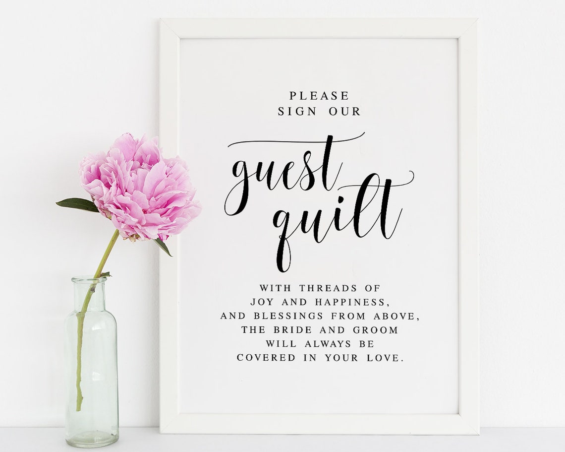 Please Sign Our Guest Quilt With Threads of Joy and Happiness - Etsy