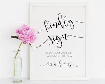 Wedding Kindly Sign | Etsy