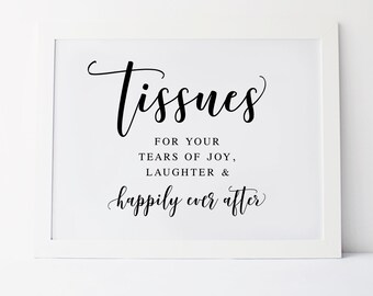 Wedding Tissues Sign | Etsy