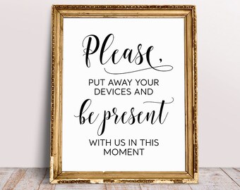 Be Present Sign - Etsy