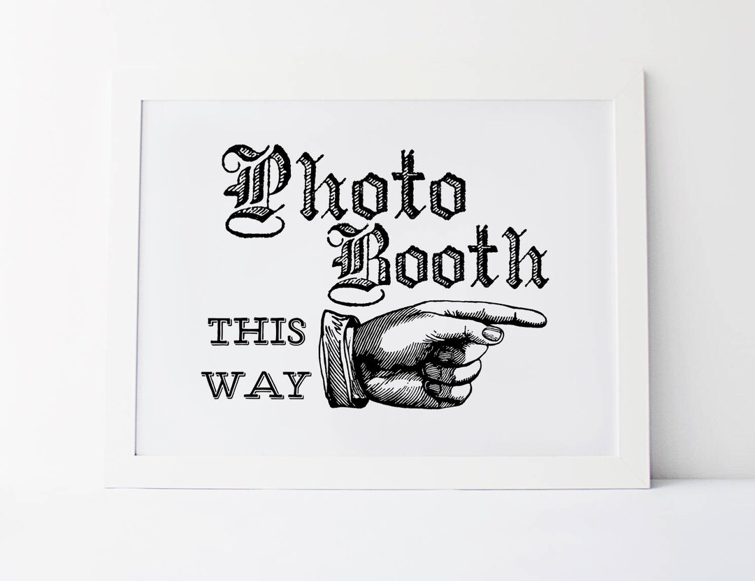 Photo Booth This Way Wedding Signs Reception Signs Photo - Etsy