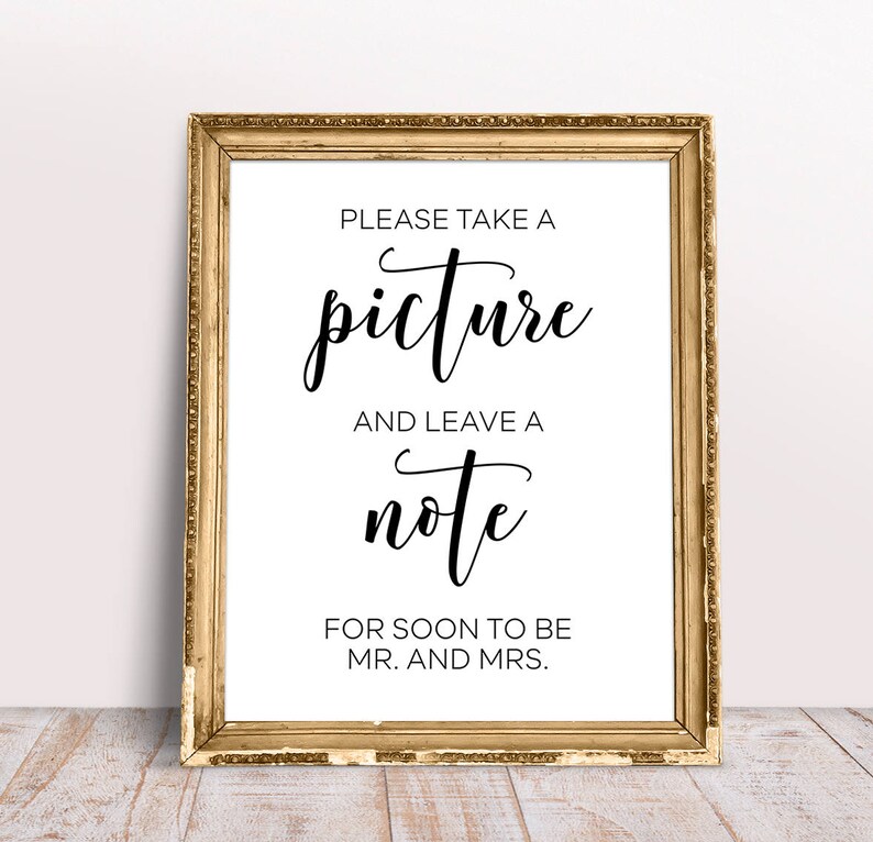 Please Take A Picture and Leave A Note for Soon to Be Mr and - Etsy