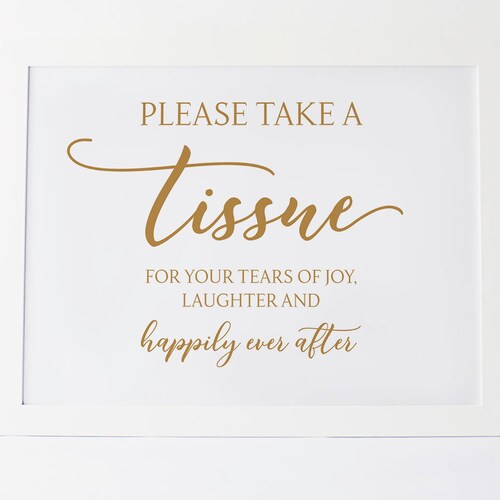 For Your Happy Tears Sign Wedding Tissues Sign Please Take - Etsy