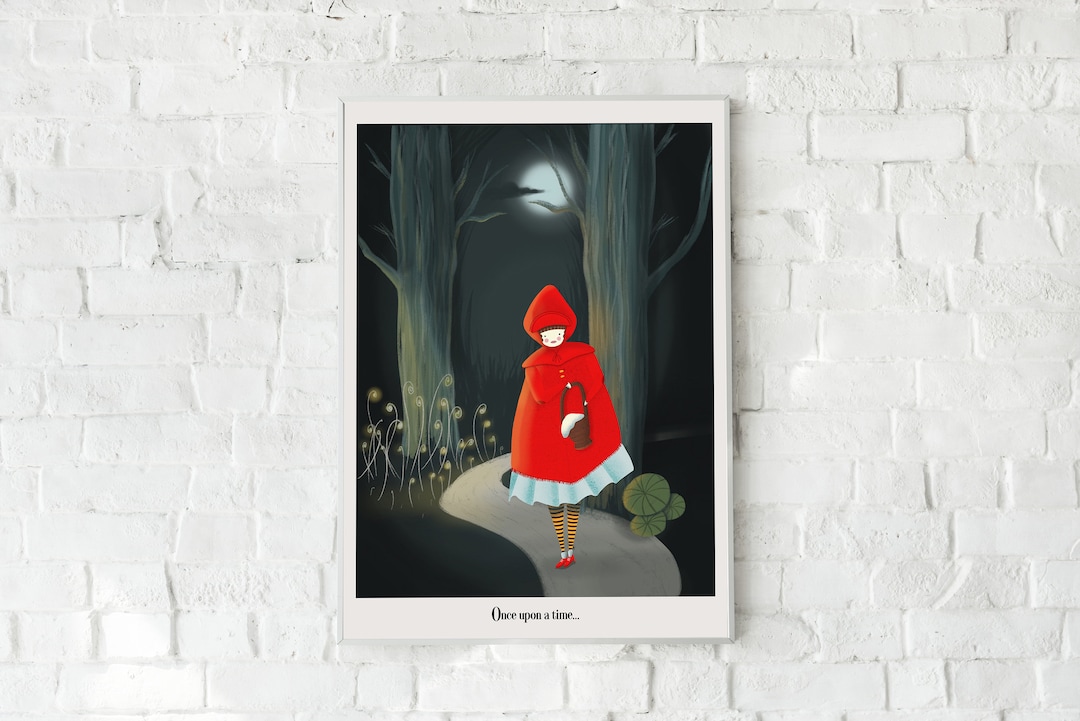 Little Red Riding Hood Fairy Tale Print Digital Download - Etsy