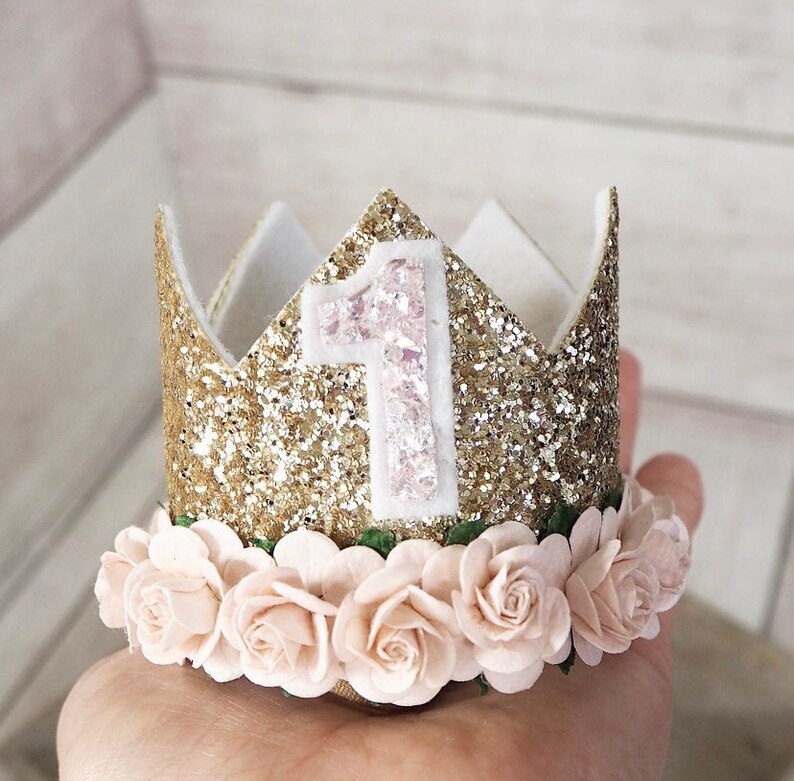 Cake Smash Glitter Crown Babys First Birthday Photo Prop - Etsy