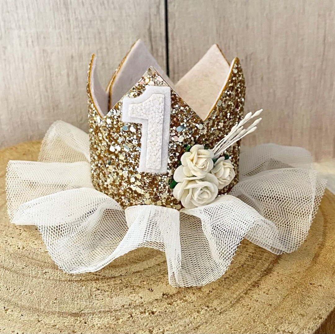 Cake Smash Glitter Crown, Babys First Birthday, Photo Prop Accessories ...
