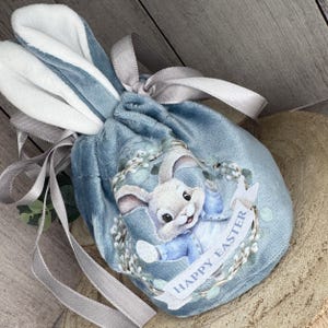 Easter Bunny Bag, Easter Egg Hunt, Gift for Easter, Bunny Bag, Blue ...