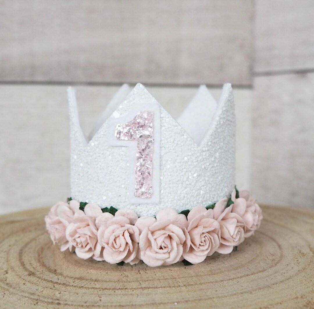 Cake Smash Glitter Crown, Babys First Birthday, Photo Prop Accessories ...