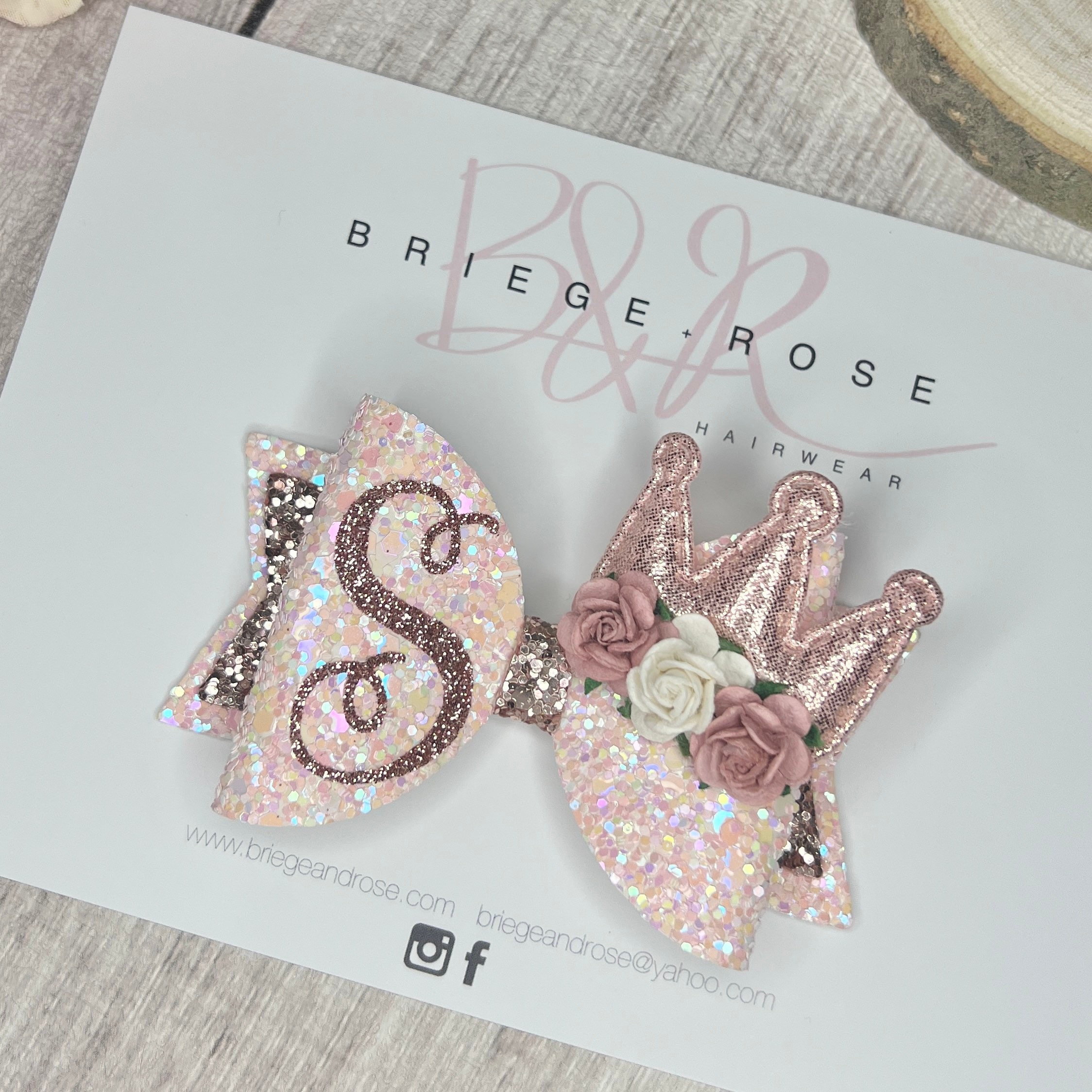 Birthday Bow 1st Birthday Personalised Bow Rose Gold - Etsy
