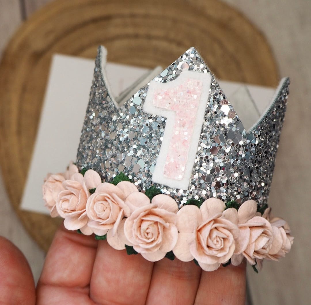 Cake Smash Glitter Crown, Babys First Birthday, Photo Prop Accessories ...