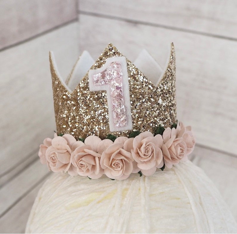 Cake Smash Glitter Crown, Babys First Birthday, Photo Prop Accessories ...
