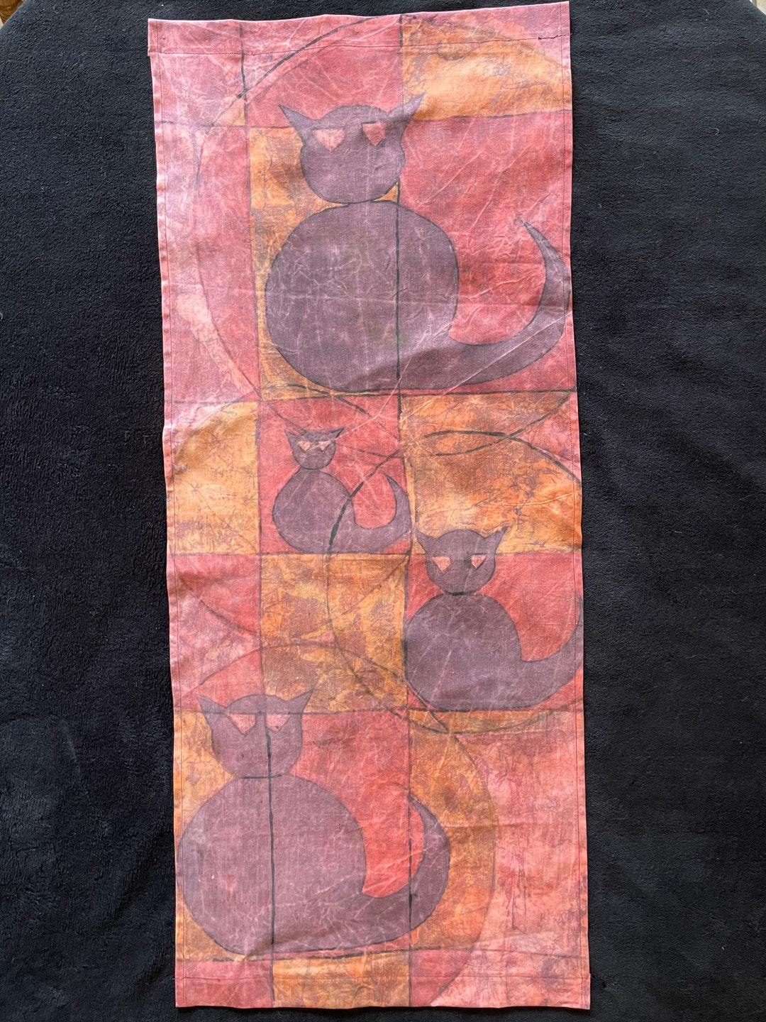 Batik Cat Wall Hanging Authentic Batik Process 36.5 X 15.5 - Etsy