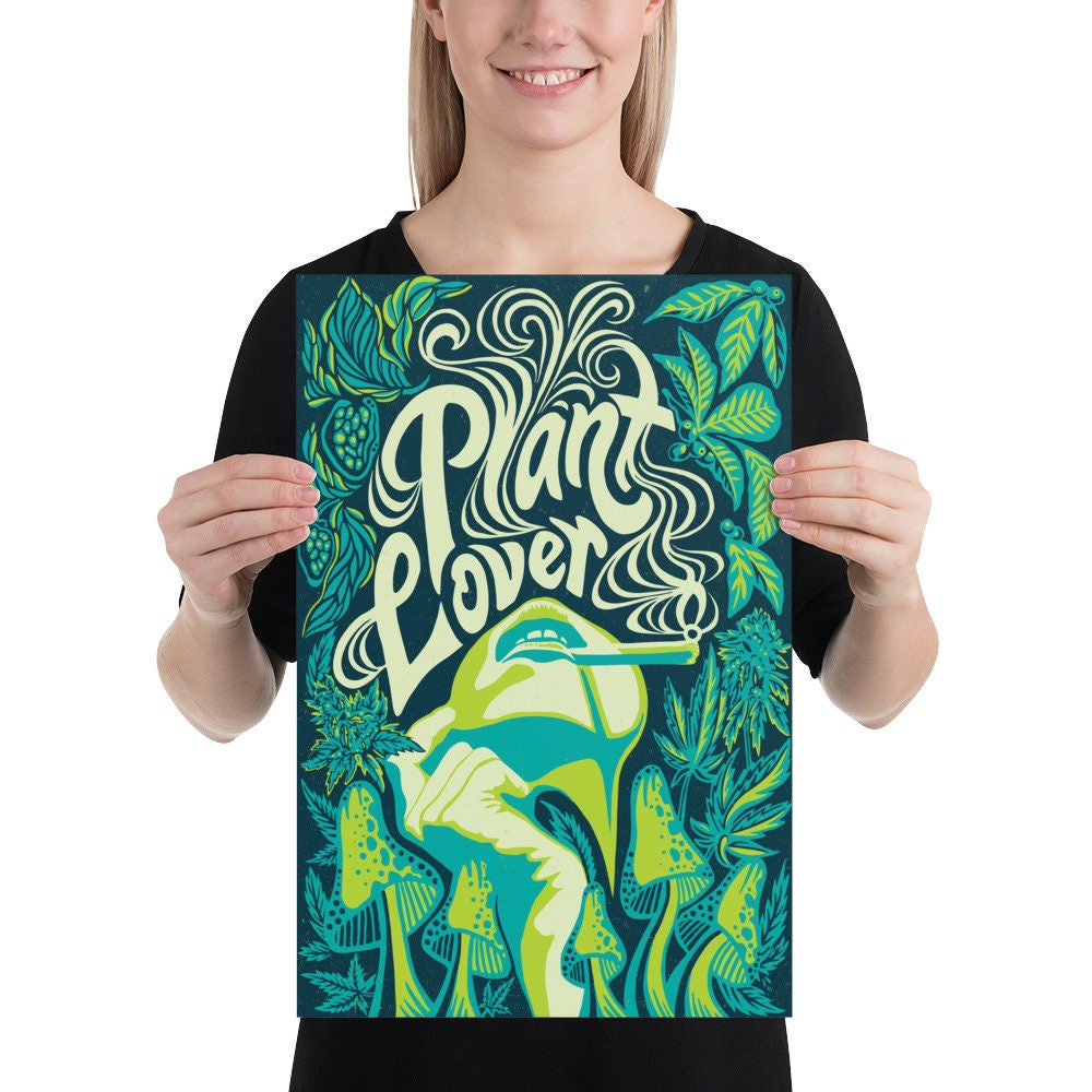 Plant Lover Psychedelic Poster Marijuana Poster Stoner Home - Etsy UK