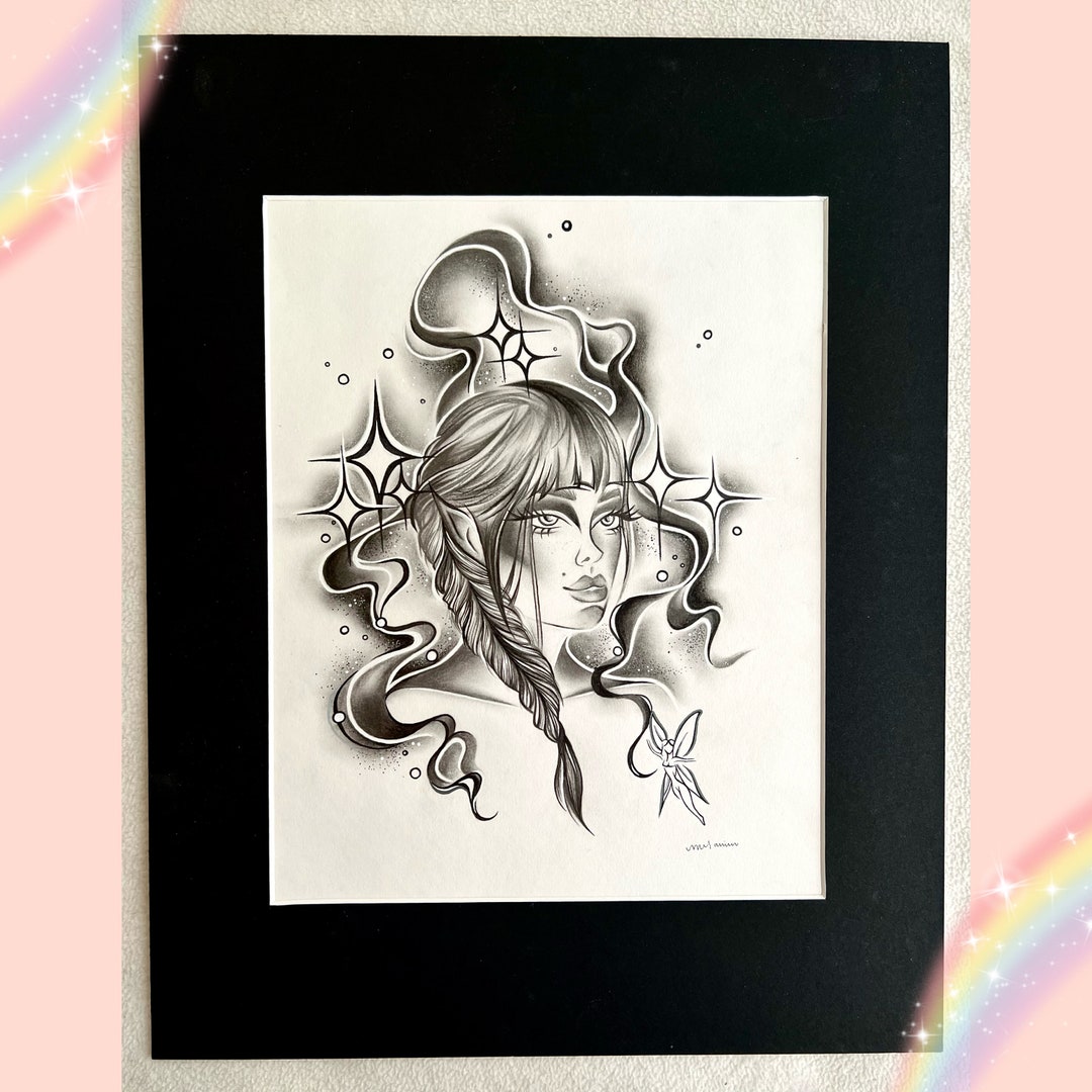 Original Portrait Artwork - Fairy Sparkles / Drawing Art - Etsy