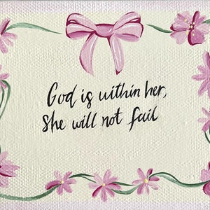 Christian / Bible Verse Art - ’god is Within Her, She Will Not Fail ...