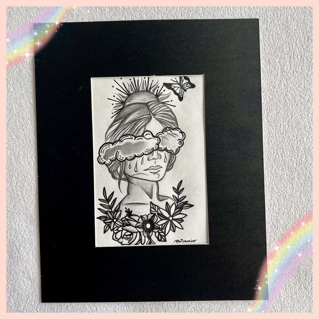 Original Artwork - Flower Portrait / Nature Drawing Art - Etsy