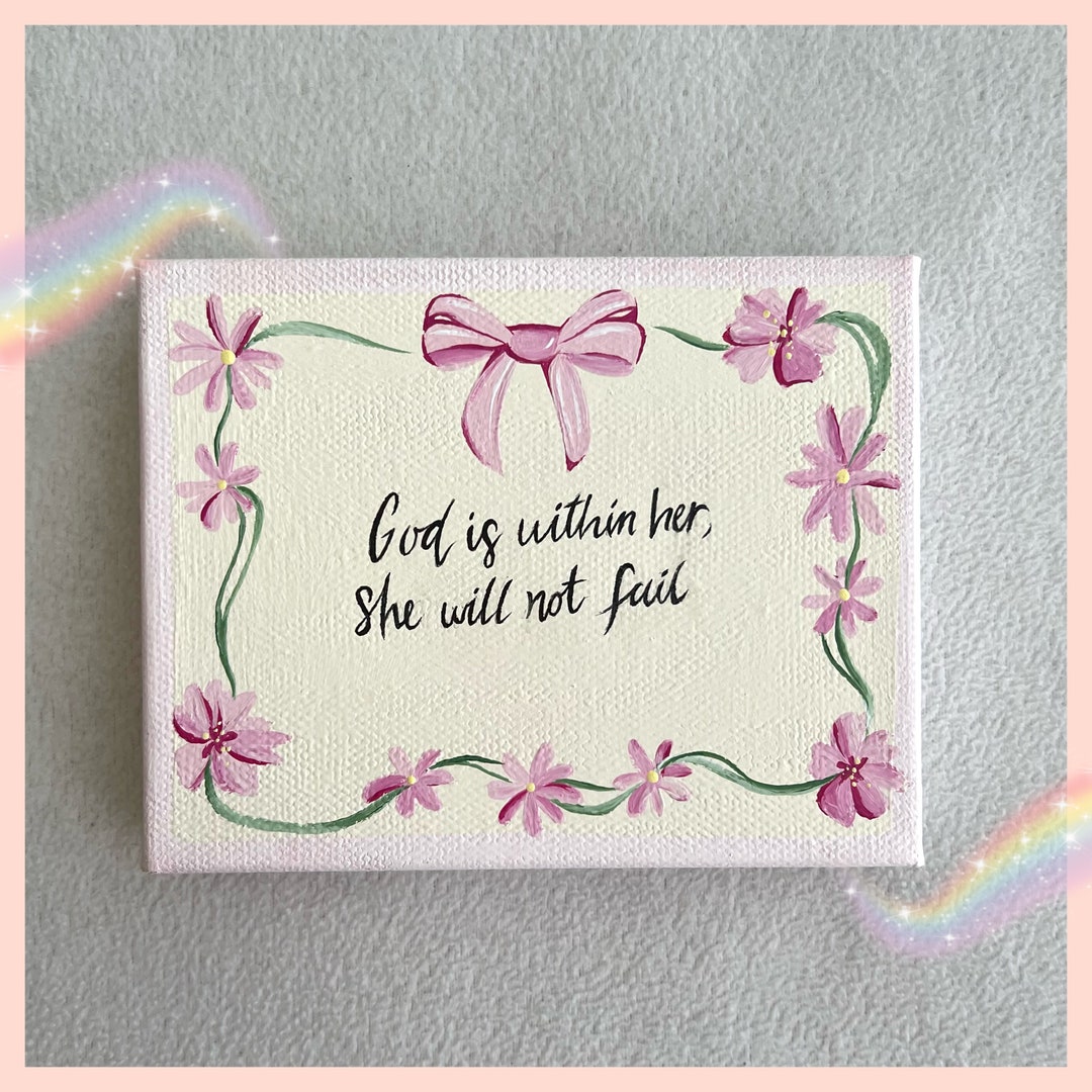 Christian / Bible Verse Art - ’god is Within Her, She Will Not Fail ...