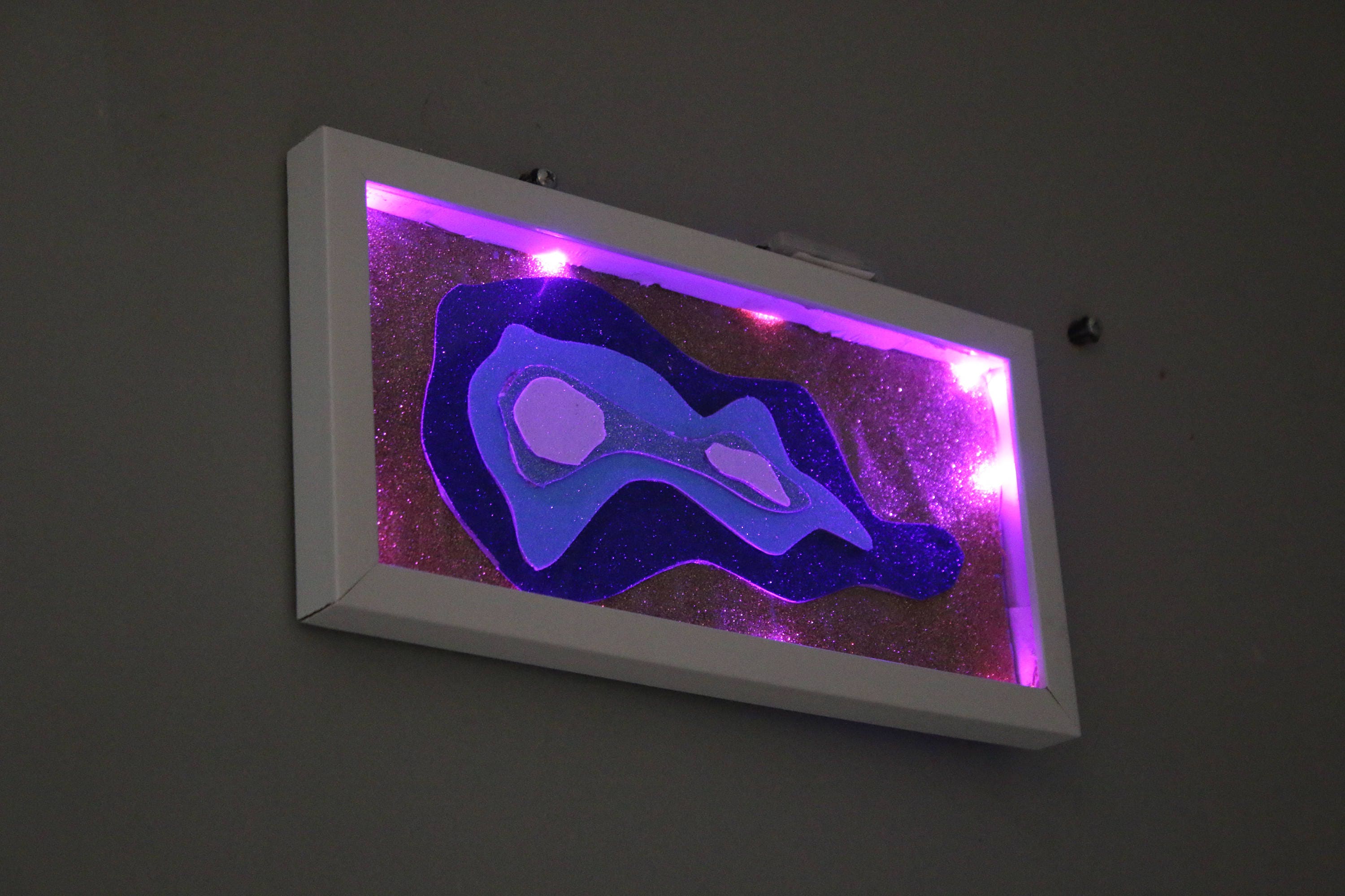 Island Topography Island Glitter Art Shadowbox Lamp - Etsy