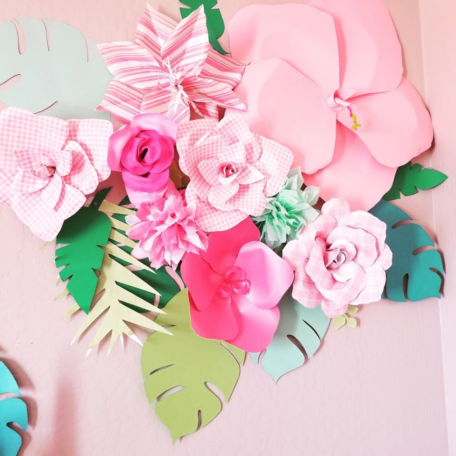 Handmade Tropical Theme Paper Flower Collage - Etsy