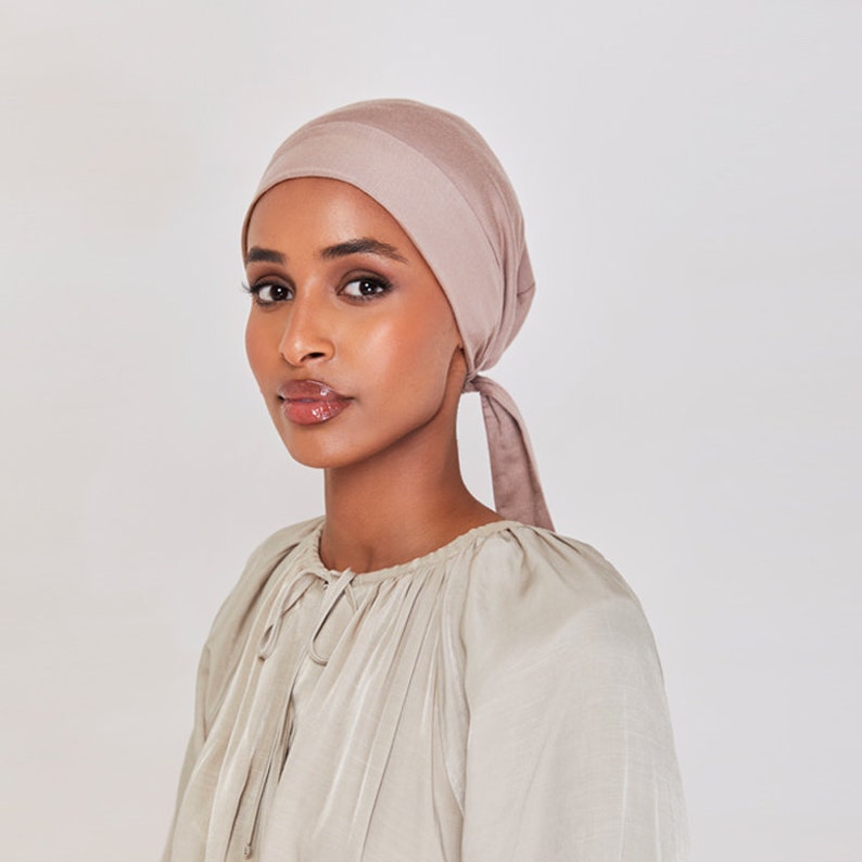 Matching Hijab and Satin Lined Undercap Bundle, Satin Lined Hijab Under ...
