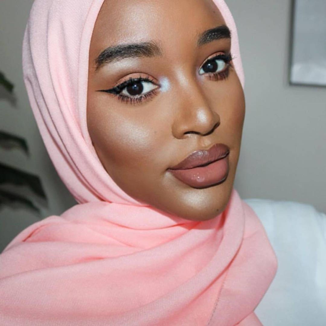 Soft Chiffon Blush Pink Hijab, Chiffon Hijab, Chiffon Hijab, Hijab ...