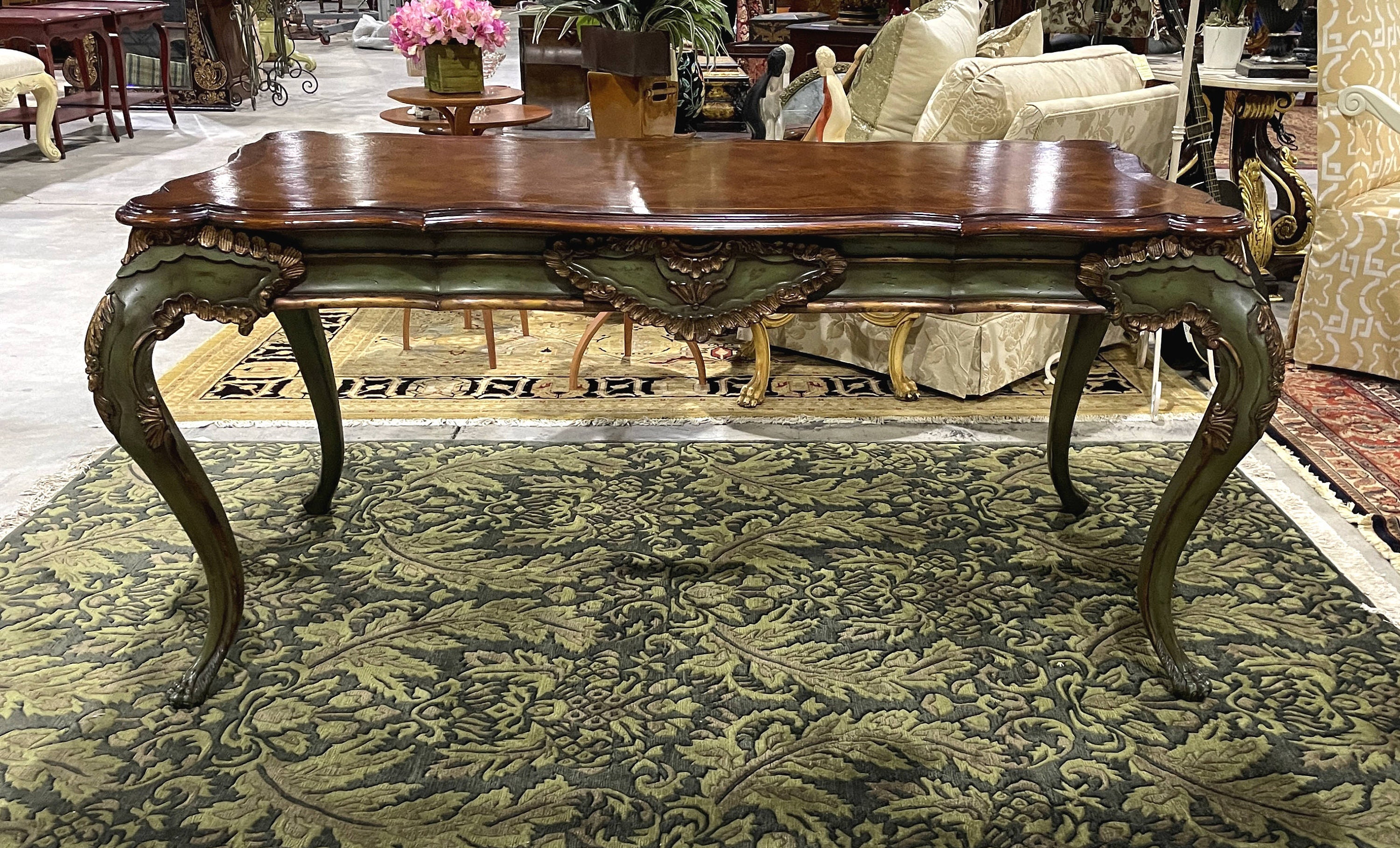 Vintage John Richard French Louis XV Carved Wood Writing Desk 1144-801 ...