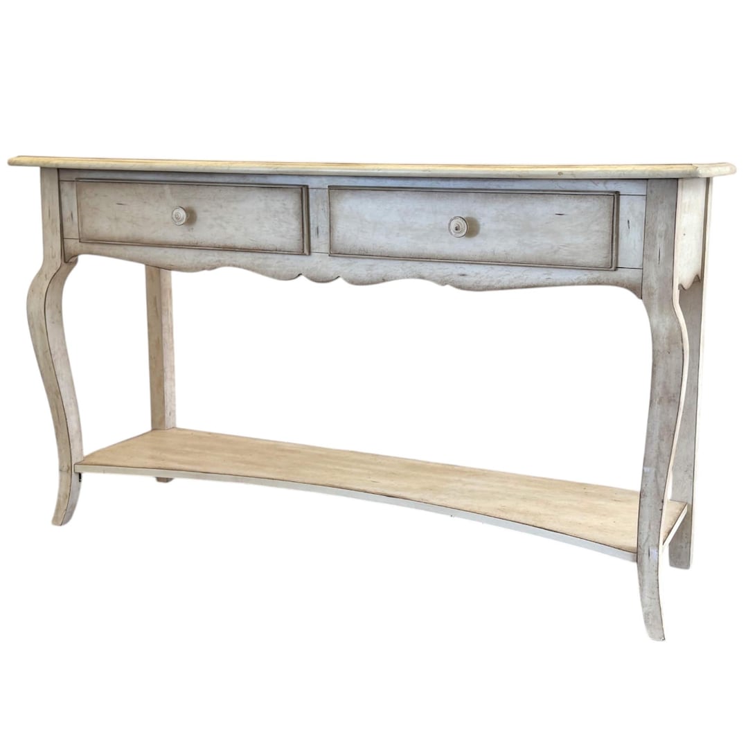Ralph Lauren French Country / Shabby Chic / Coastal Console Table - ENC ...