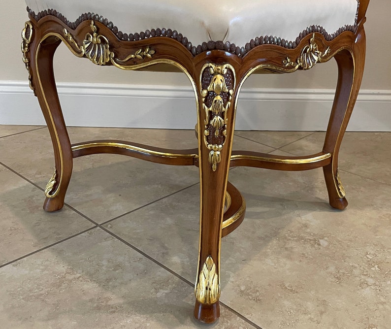 Set of 6 Vintage Tufted Leather Dining Chairs ENC-1143A - Etsy