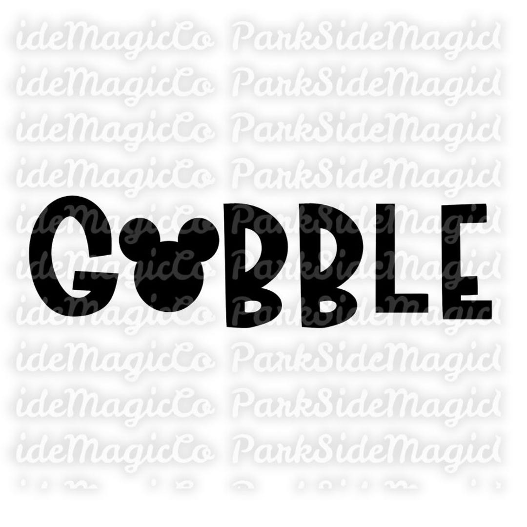 Gobble SVG | Thanksgiving Mickey Head SVG | Fall Disney Shirt Design ...