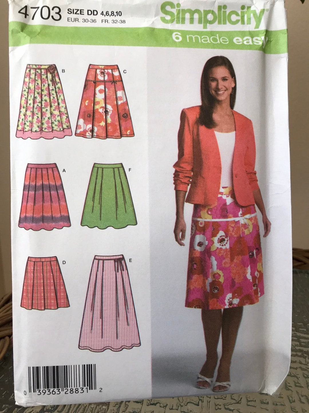 Simplicity Skirt Pattern 4703 From 2004 - Etsy