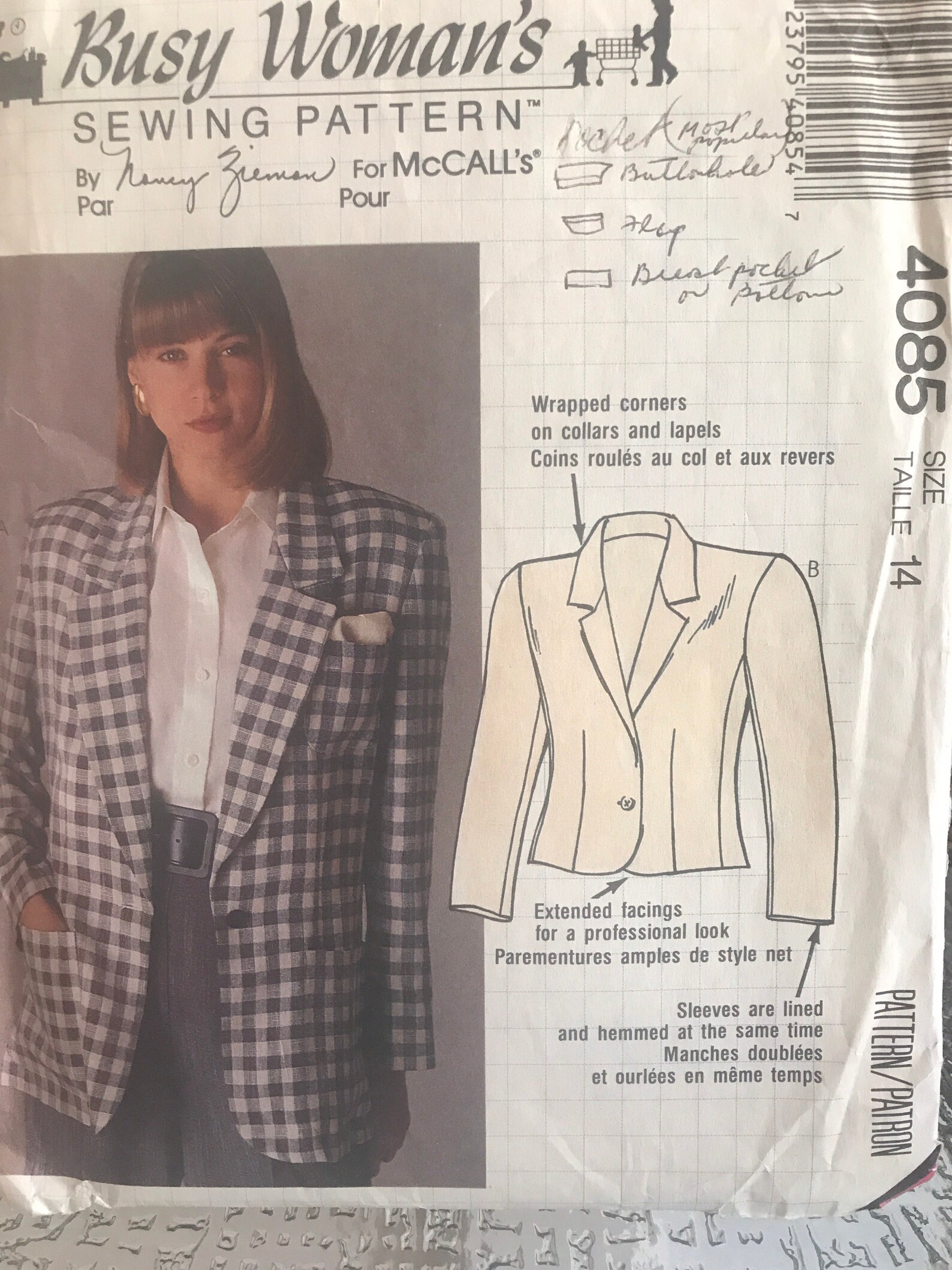 Vintage Mccalls Nancy Zieman Blazer Pattern 4085 - Etsy