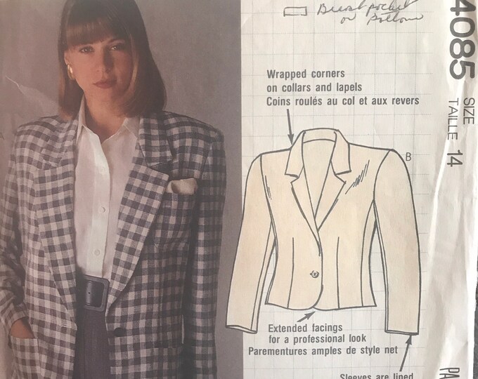 Vintage Mccalls Nancy Zieman Blazer Pattern 4085 - Etsy