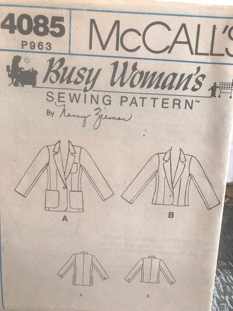 Vintage Mccalls Nancy Zieman Blazer Pattern 4085 - Etsy