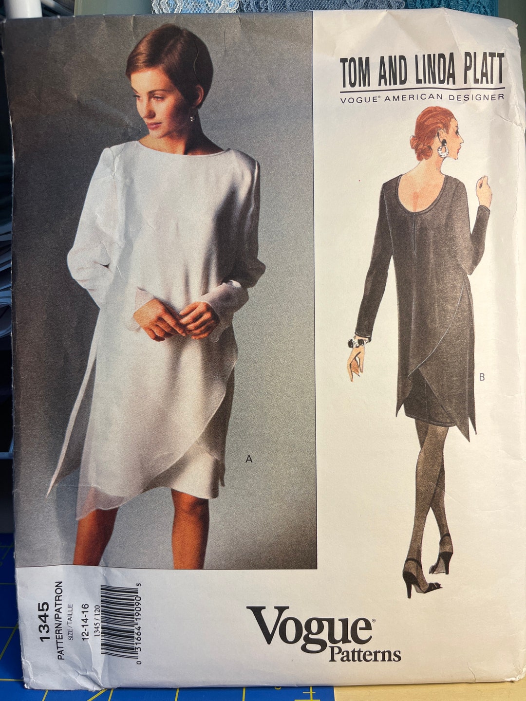 Vintage Designer Dress Vogue 1345 - Etsy