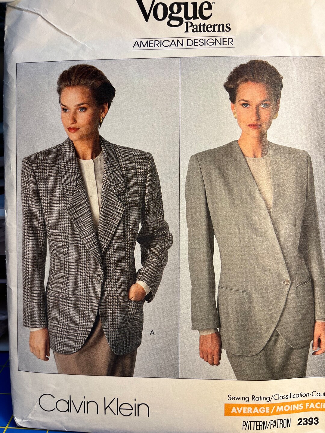 Vintage Vogue 2393 Calvin Klein Jacket - Etsy