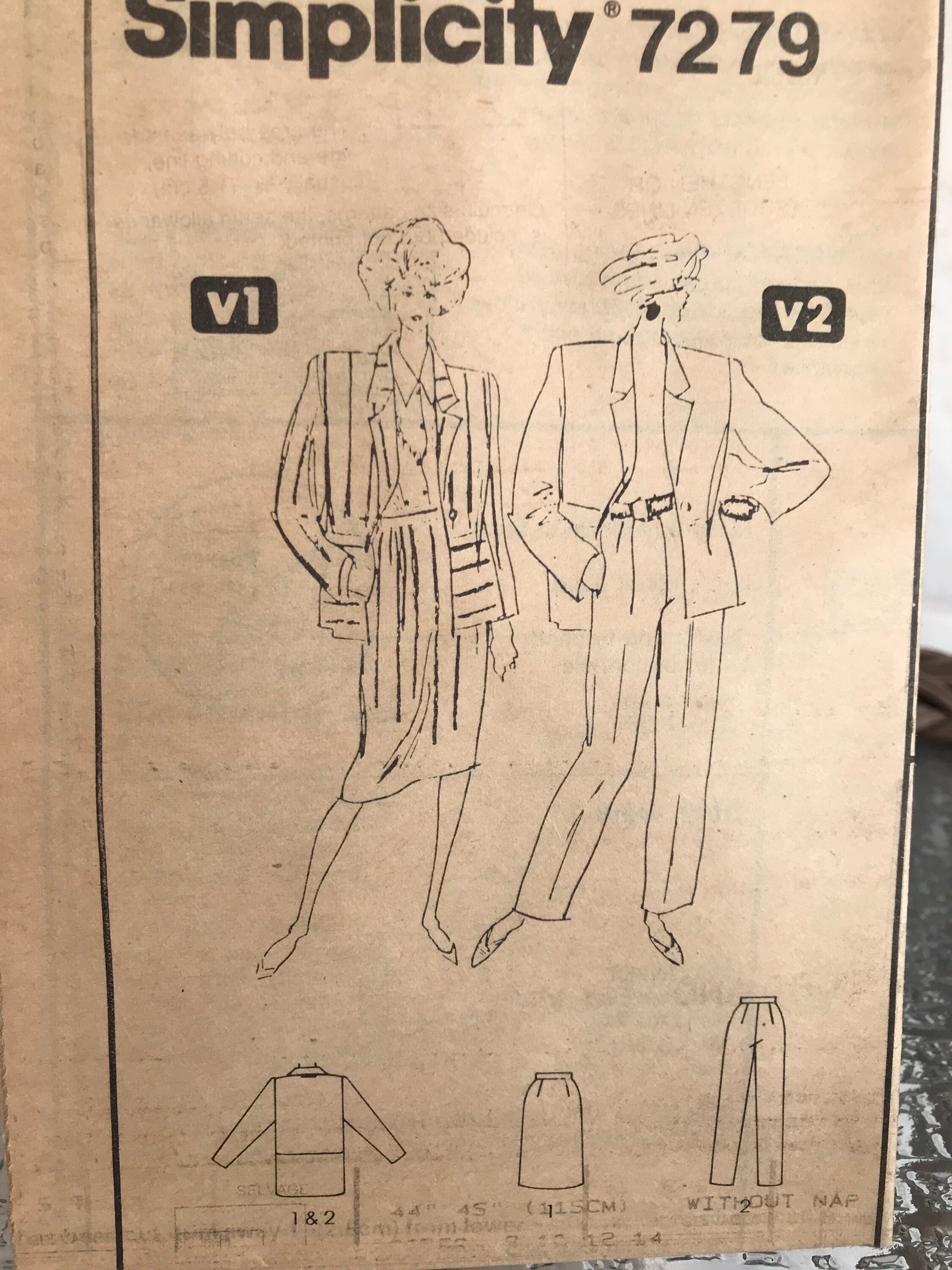 Vintage Simplicity Pattern 7279 - Etsy