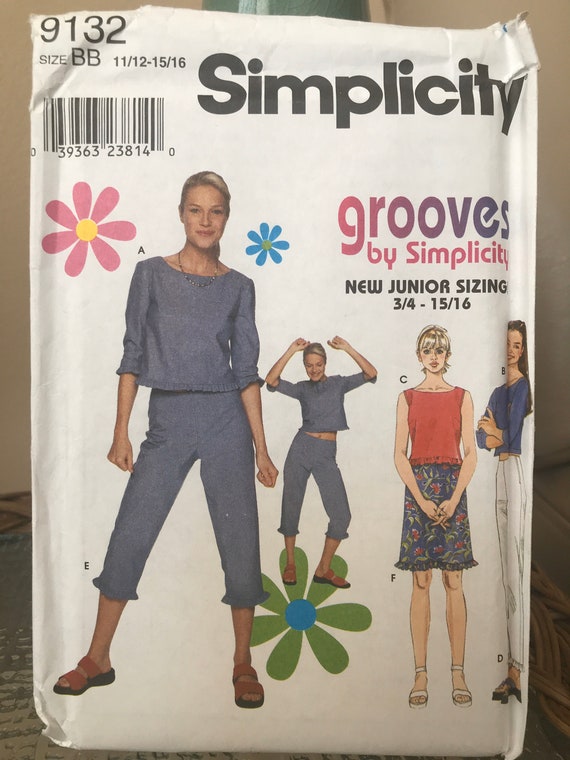 Vintage Simplicity Grooves Junior Pattern 9132 | Etsy