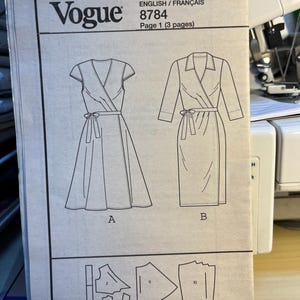 Vogue 8784 Wrap Dress - Etsy