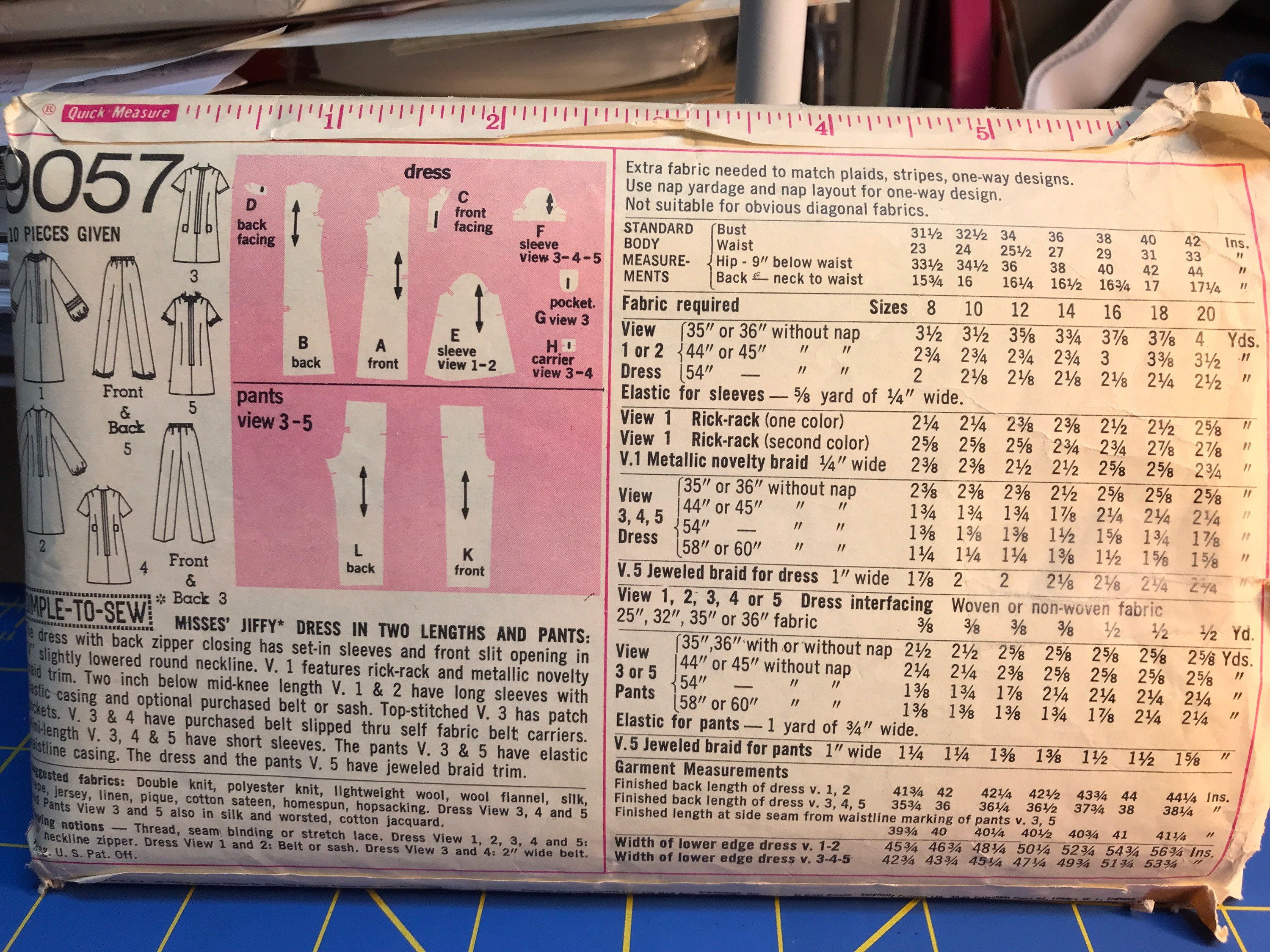 Vintage Simplicity Pattern 9057 - Etsy