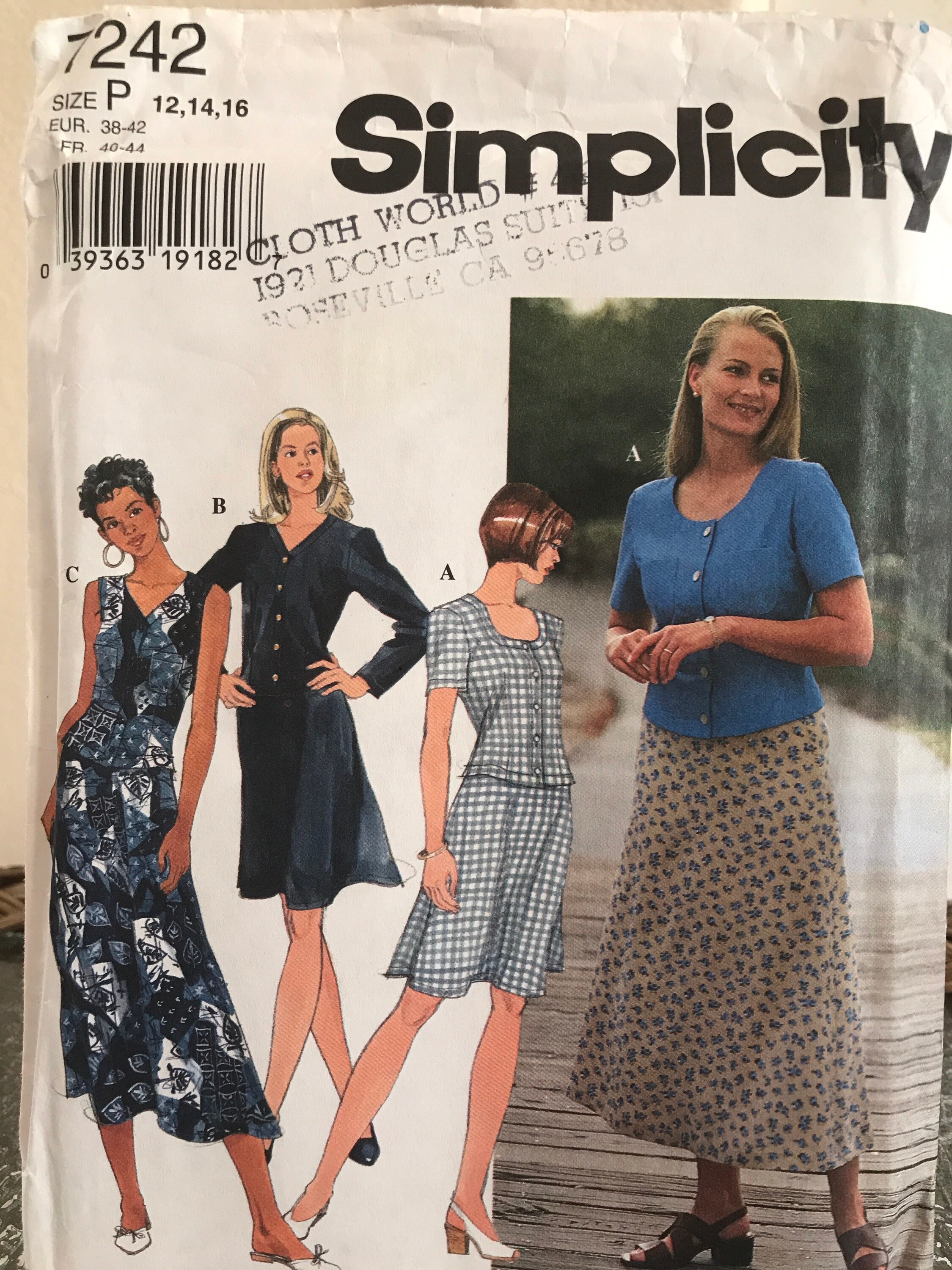 Vintage Simplicity Pattern 7242 Tops and Skirt - Etsy UK