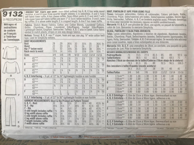 Vintage Simplicity Grooves Junior Pattern 9132 - Etsy