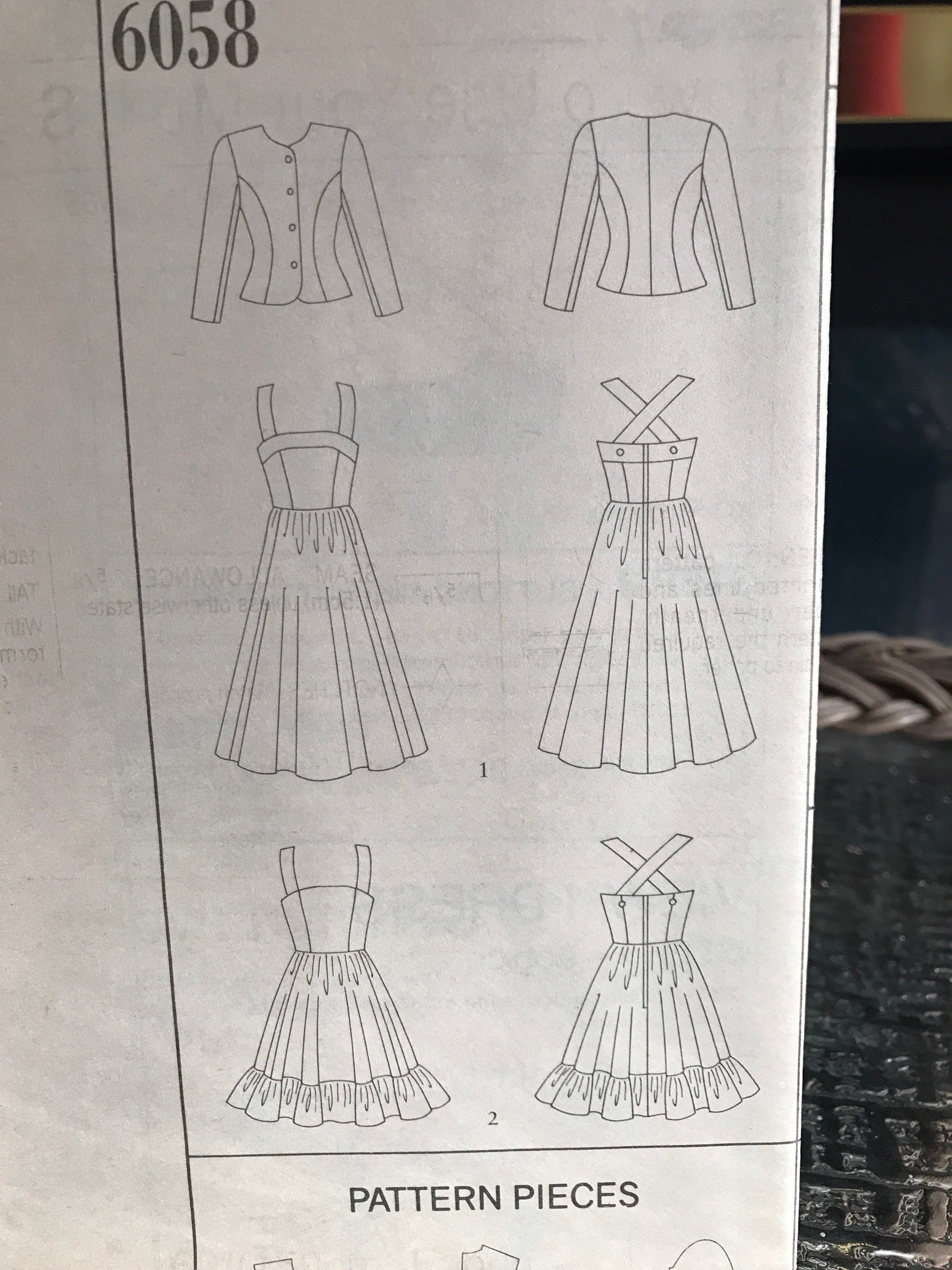 Vintage New Look Dress and Jacket Pattern 6058 | Etsy