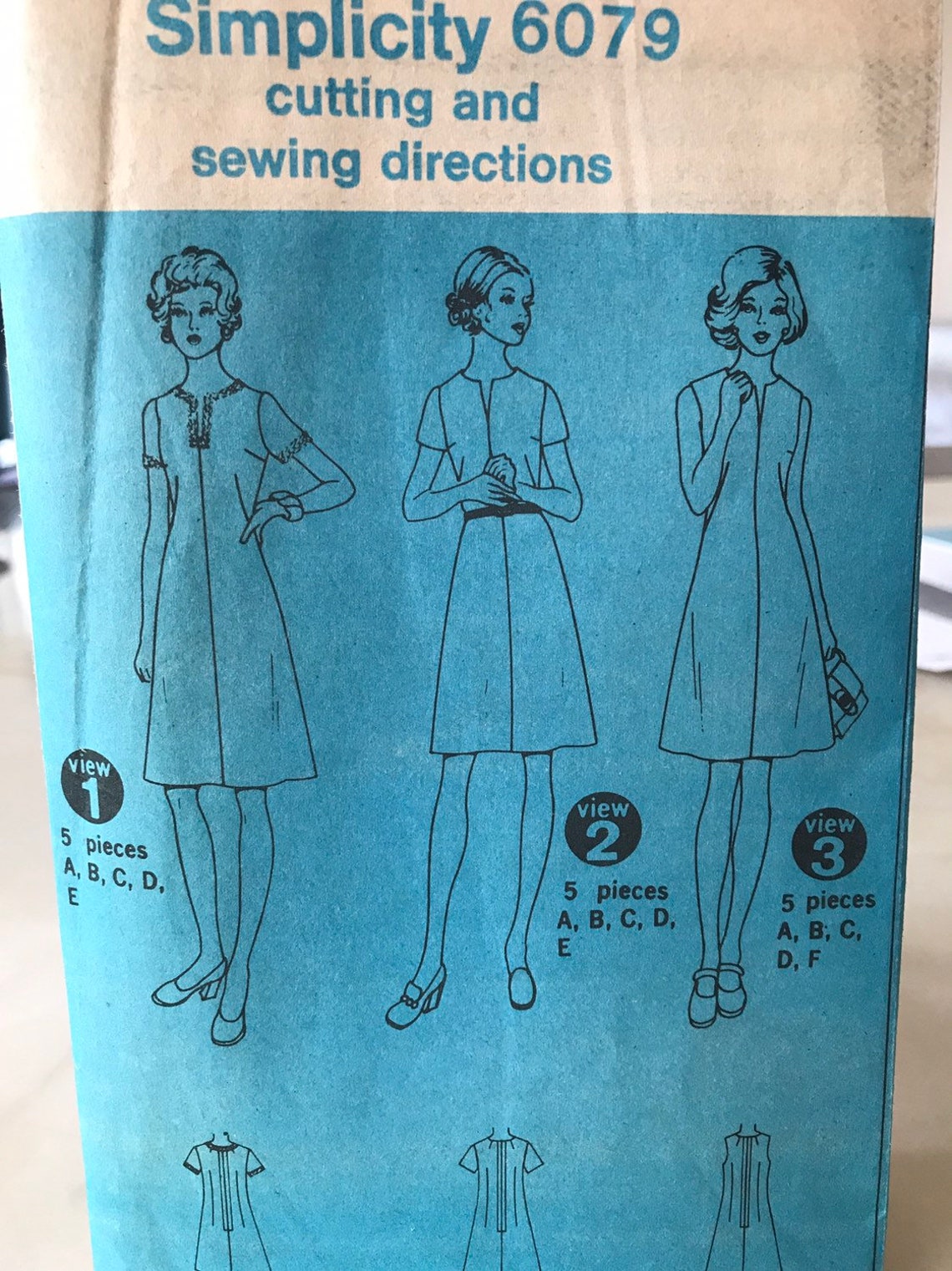 Vintage Simplicity Jiffy Dress Pattern 6079 From 1973 - Etsy