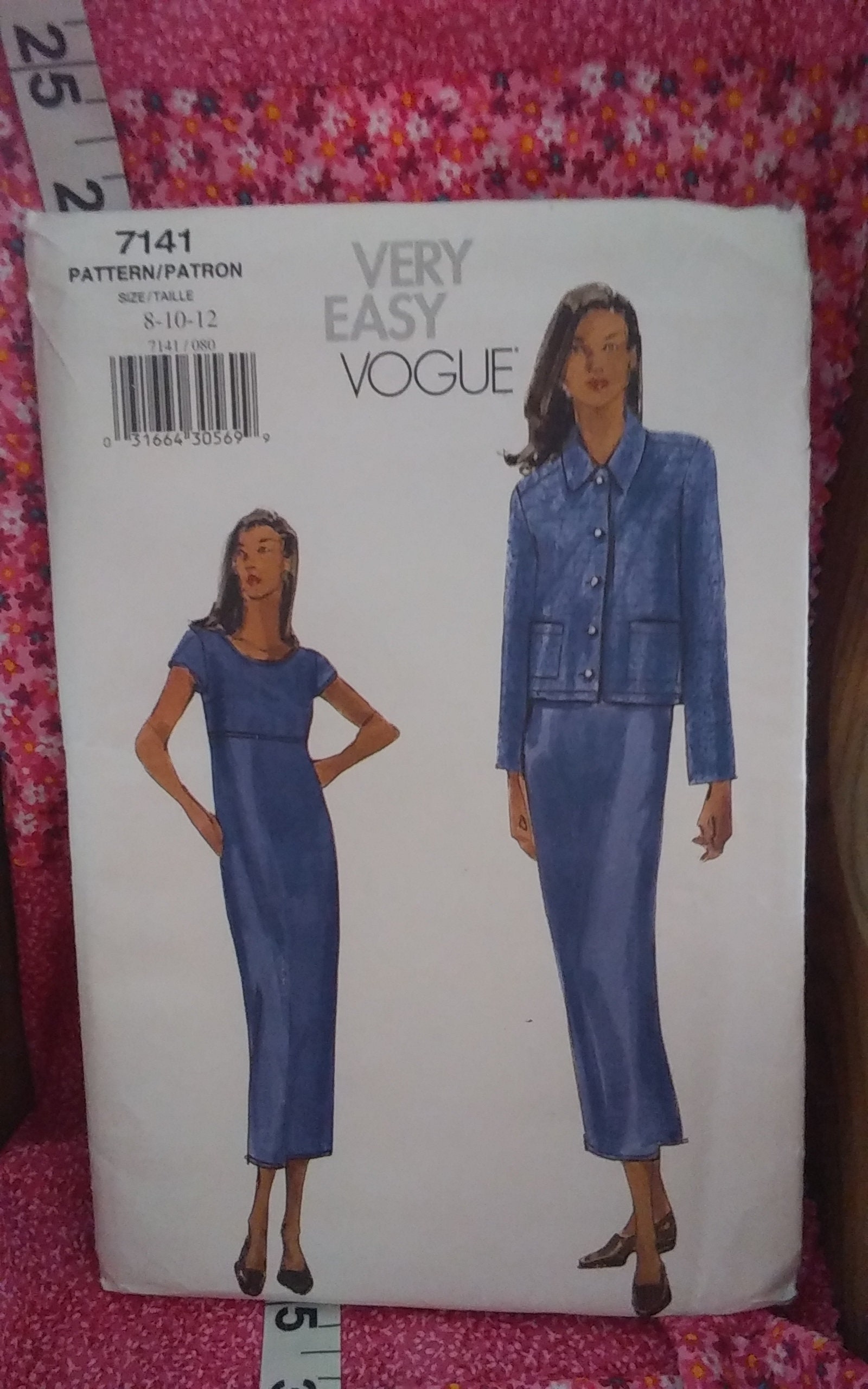Vintage Very Easy Vogue Pattern 7141 Circa 1999 Misses 8-10-12 - Etsy