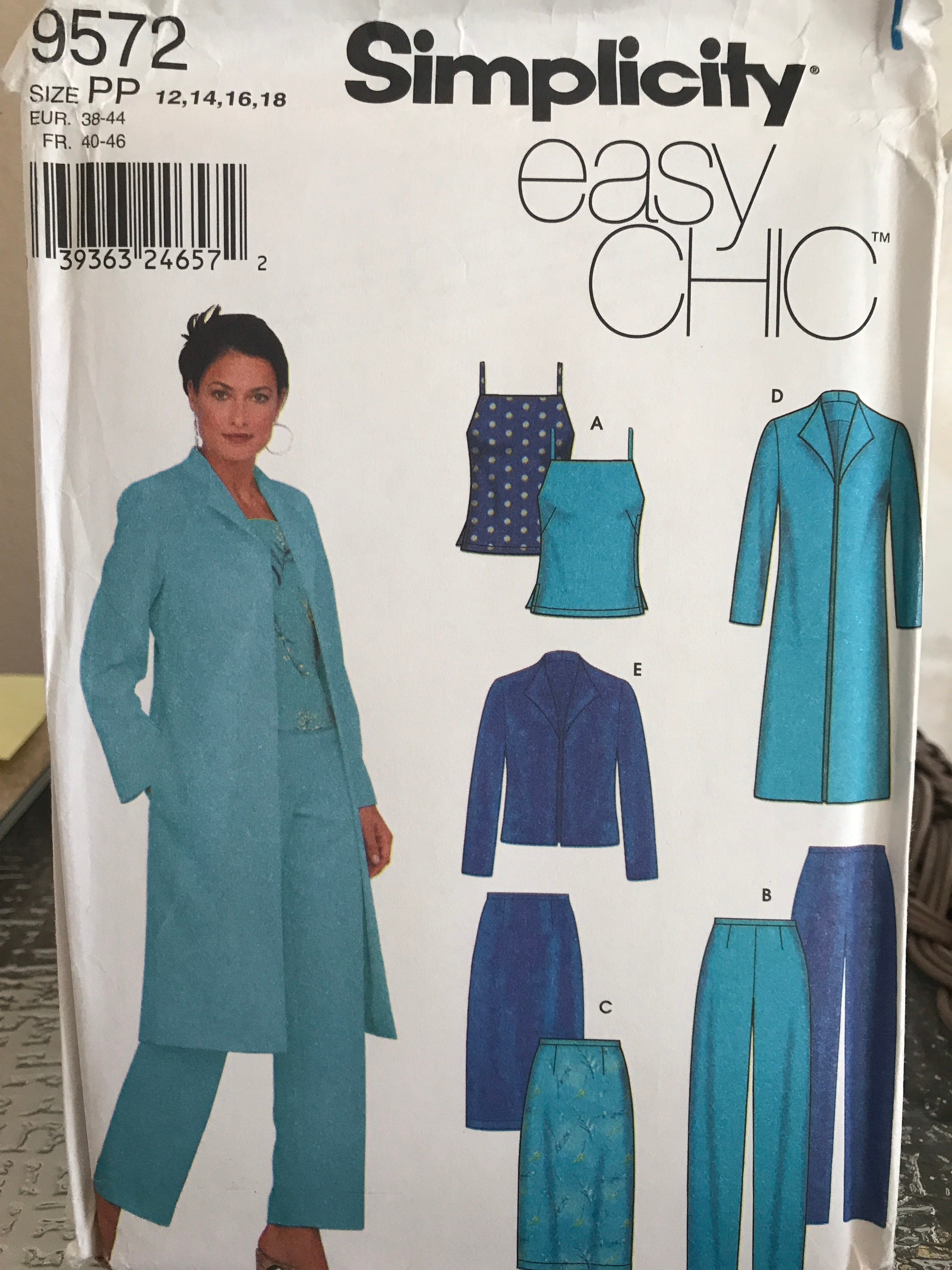 Vintage Simplicity Wardrobe Pattern 9572 - Etsy UK